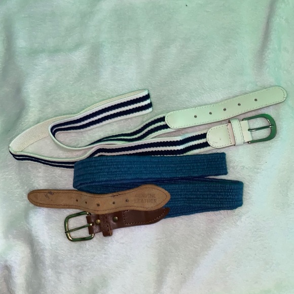 Vintage | Accessories | Vintage Striped White And Blue And Genuine ...